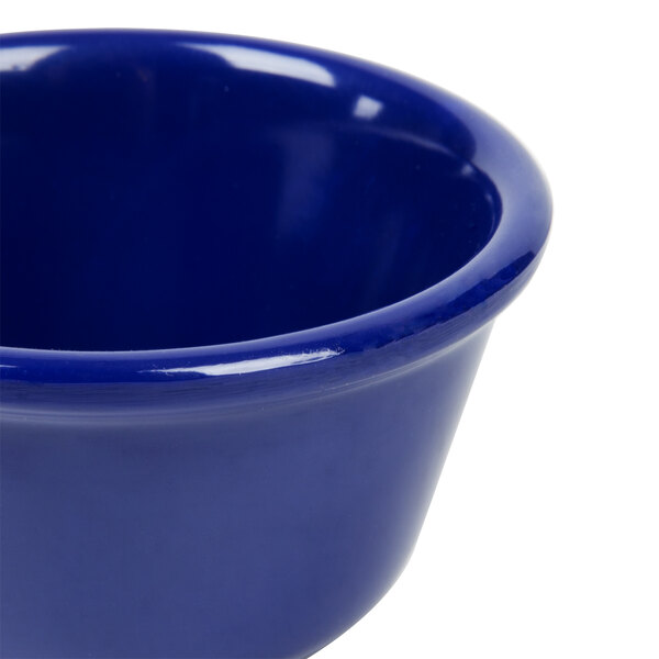 Thunder Group ML538CB1 4 oz. Navy Blue Smooth Melamine Ramekin - 12/Pack