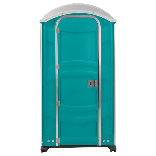 PolyJohn PJN3-1000 Aqua Portable Restroom with Translucent Top - Assembled