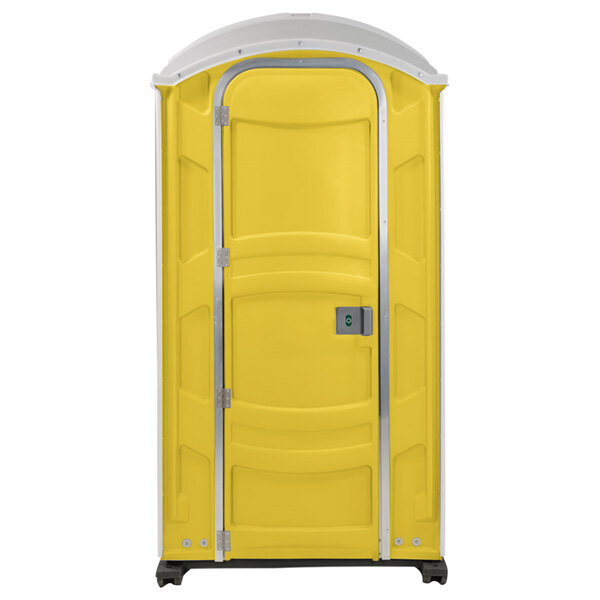 PolyJohn PJN3-1009 Yellow Portable Restroom with Translucent Top ...
