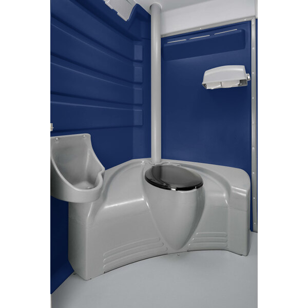 PolyJohn FS3-1016 Fleet Dark Blue Premium Portable Restroom - Assembled
