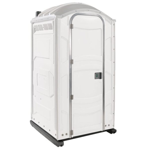 PolyJohn PJN3-1008 White Portable Restroom with Translucent Top - Assembled