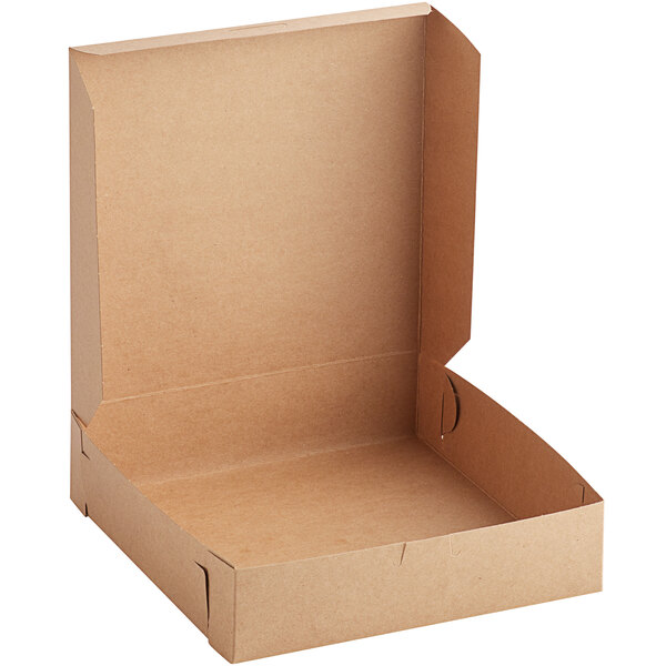 10" x 10" x 2 1/2" Kraft Pie / Bakery Box - 10/Pack