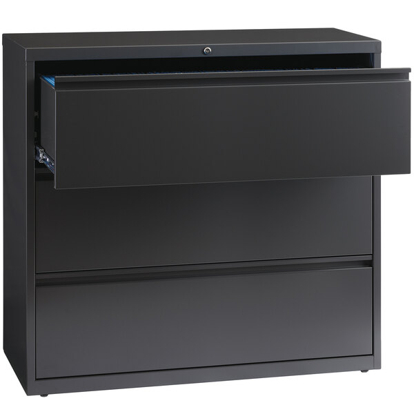 Hirsh Industries 17646 Charcoal Three-Drawer Lateral File Cabinet - 42 ...