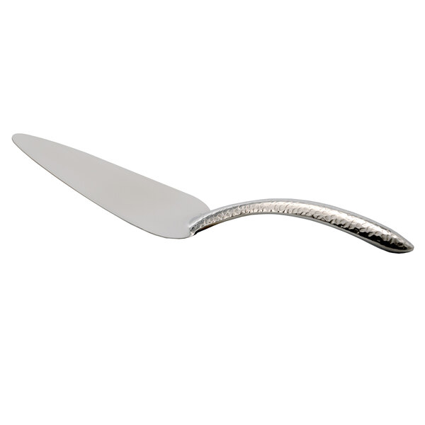 Bon Chef 10 1/4" Hammered Stainless Steel Pastry Server with Hollow ...