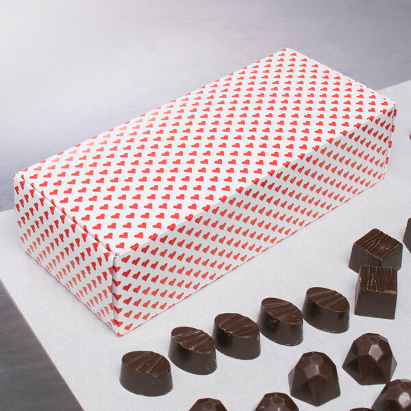 2 lb. Candy Box with Heart Print - 250/Case
