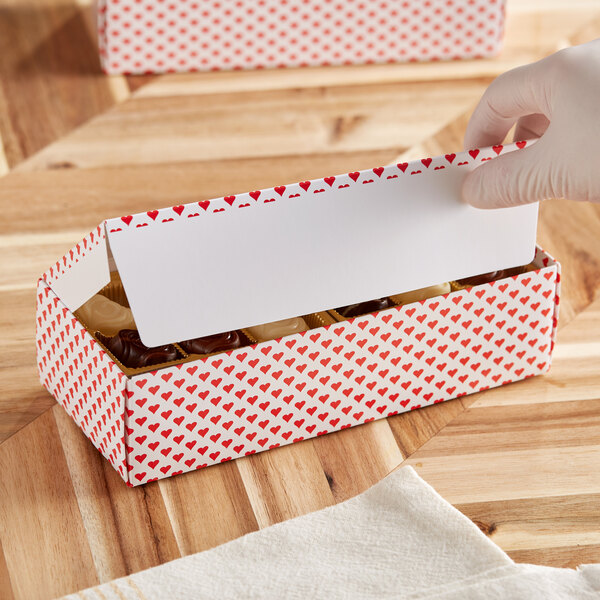 2 lb. Candy Box with Heart Print - 250/Case