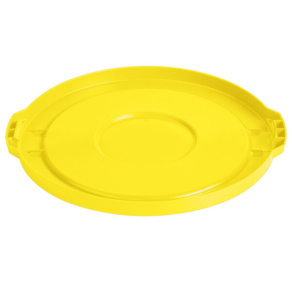 Lavex 10 Gallon Yellow Round Commercial Trash Can Lid
