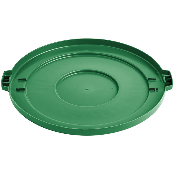 Lavex 55 Gallon Green Round Commercial Trash Can Lid