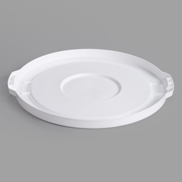 Lavex 10 Gallon White Round Commercial Trash Can Lid