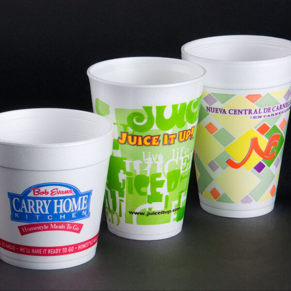 Dart 4J4 4 oz. White Customizable Foam Cup - 1000/Case