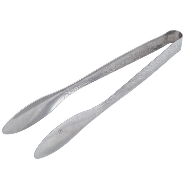 American Metalcraft SVHT2 11 3/4" Hammered Stainless Steel Vintage Tongs