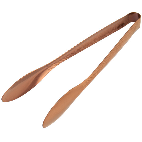 American Metalcraft BVHT2 11 3/4" Hammered Bronze Vintage Tongs