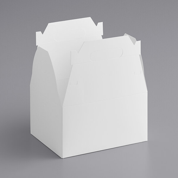 Southern Champion 9 1/16" x 7 1/16" x 5" White Barn Take-Out Lunch Box ...