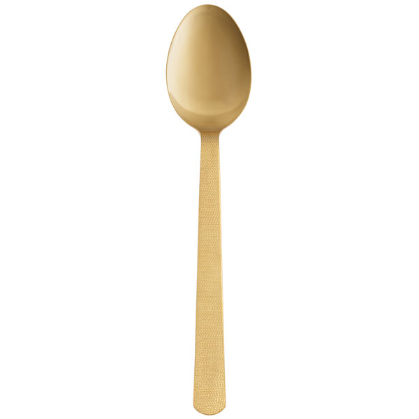 American Metalcraft GVHSP 13 1/4" Hammered Gold Vintage Solid Spoon