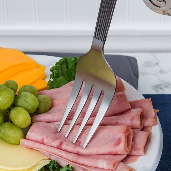 American Metalcraft WVAF 13" Wavy Aged Stainless Steel Cold Meat Fork