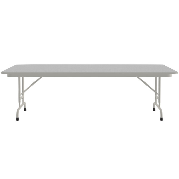 Correll 36" x 72" Gray Granite Light Duty Melamine Adjustable Height ...