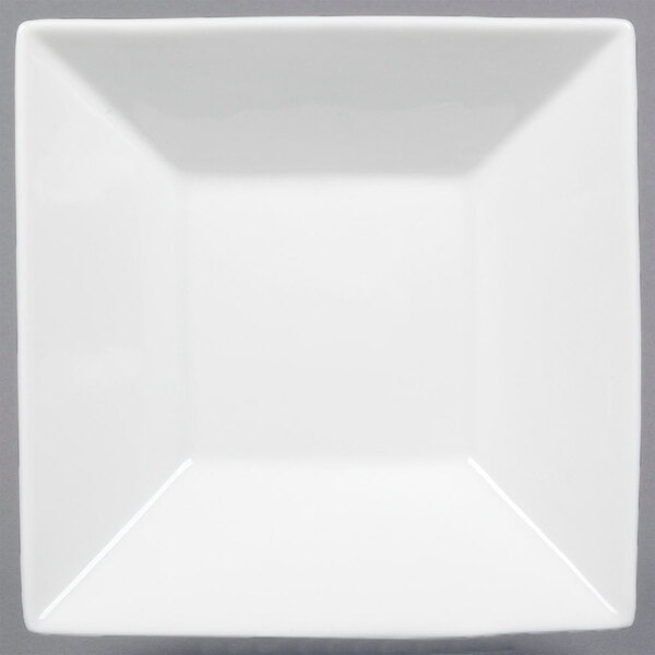CAC F-QB7 Sushia 18 oz. Super White Square Porcelain Bowl - 24/Case