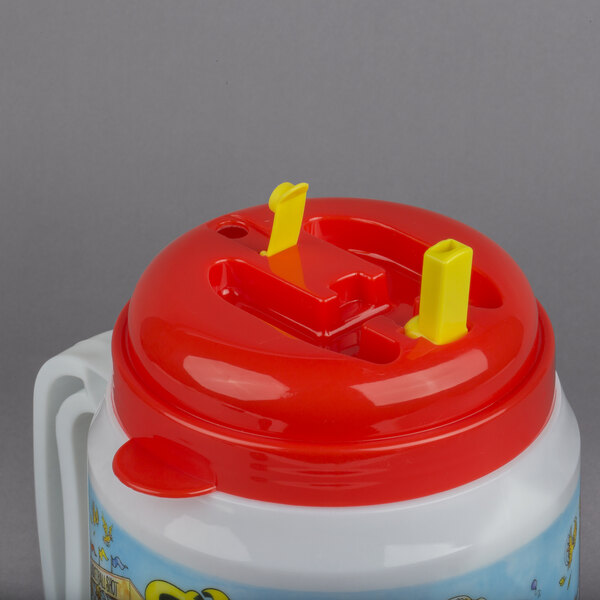 64 oz. "Fun at the Fair" Tanker with Spout, Straw, and Lid - 12/Case