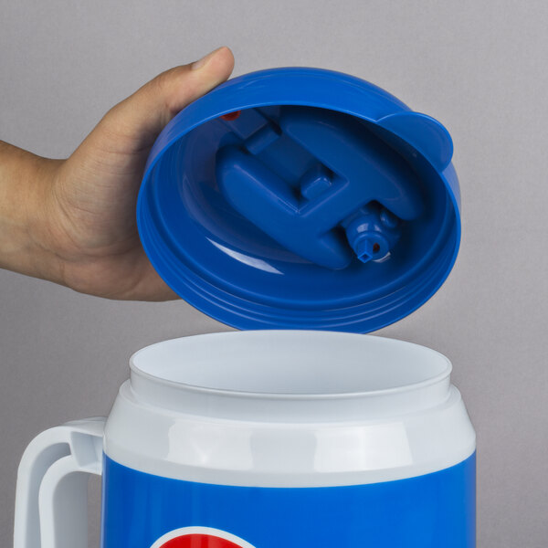 64 oz. Pepsi™ Tanker with Spout, Straw, and Lid - 12/Case