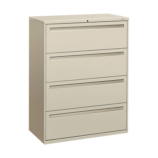 HON 794LQ 700 Series Light Gray Steel Four-Drawer Lateral Filing ...