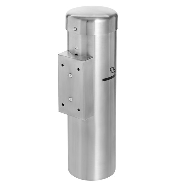 Lavex 12 3/4" Stainless Steel Wall Mounted Cigarette / Ash Receptacle