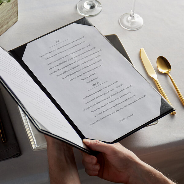 H. Risch, Inc. OM-2V Oakmont 8 1/2" x 14" Customizable 2-Panel Menu ...