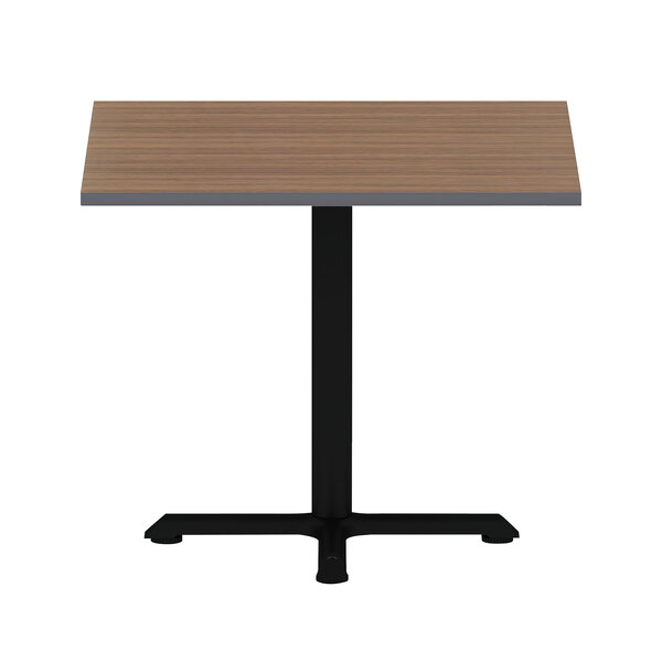 Alera ALETTSQ36EW 35 1/2" x 35 1/2" Espresso / Walnut Square Reversible ...