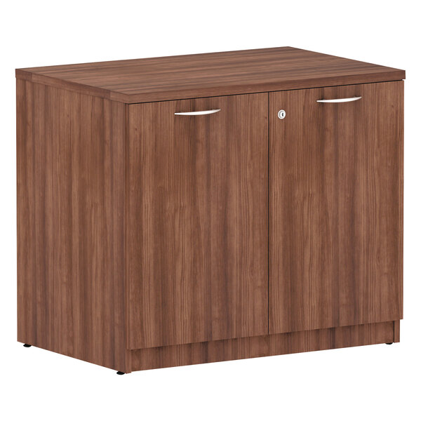 Alera ALEVA613622WA Valencia Modern Walnut Storage Cabinet - 34" x 22 7 ...