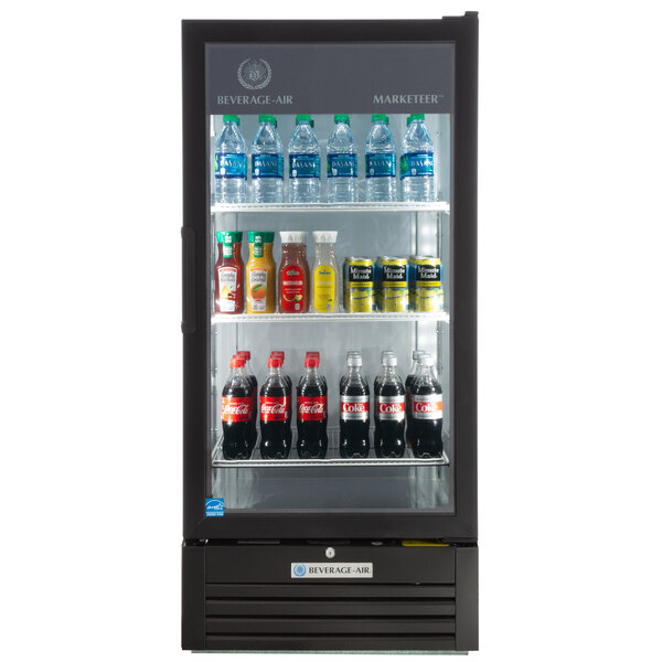 Beverage-Air MT10-1B 25" Marketeer Series Black Refrigerated Glass Door ...