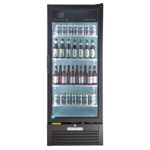 Beverage-Air MT12-1B 25" Marketeer Series Black Refrigerated Glass Door ...