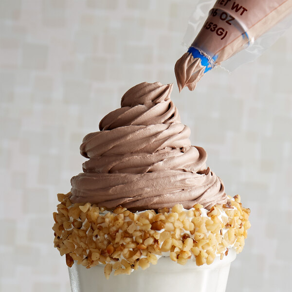 Rich's ON TOP 16 oz. Non-Dairy Whipped Chocolate Dessert Topping - 6/Case