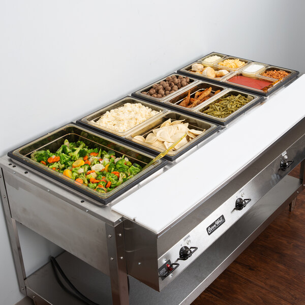 Cambro 16HP150 H-Pan™ Full Size Amber High Heat Plastic Food Pan - 6" Deep
