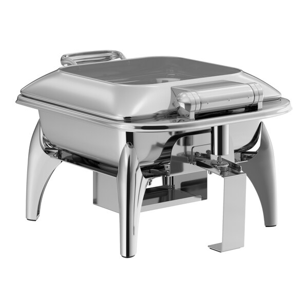 Acopa Voyage 5 Qt. 2/3 Size Stainless Steel Induction Chafer with Glass ...