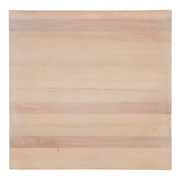 Lancaster Table & Seating 24" x 24" Solid Wood Live Edge Table Top with ...