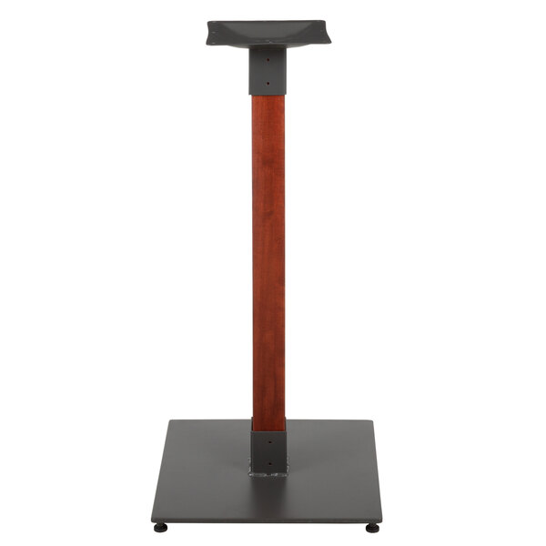 Lancaster Table & Seating Mahogany Industrial Wooden Bar Height Table Base