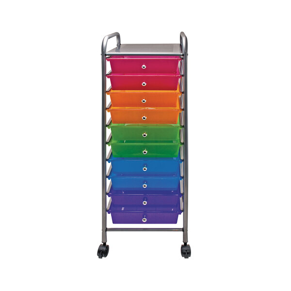 Advantus 34004 13" x 15 3/8" x 37 3/4" Assorted Color Portable 10 ...