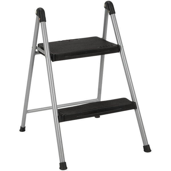 Cosco 11024PBL1E Platinum / Black Two-Step Folding Step Stool