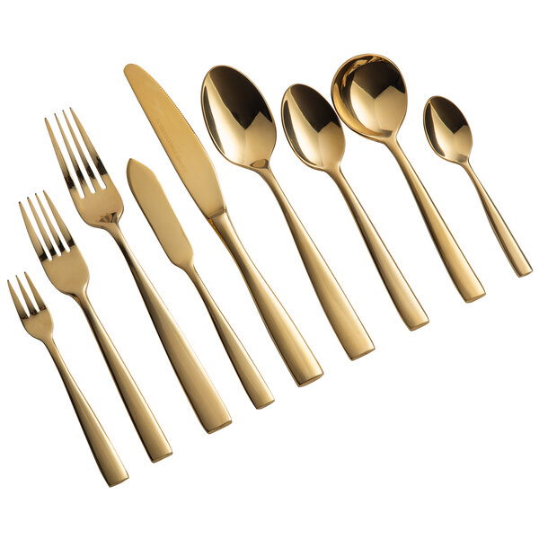 Bon Chef S3003G Manhattan 7 3/4" 18/10 Extra Heavy Weight Gold ...