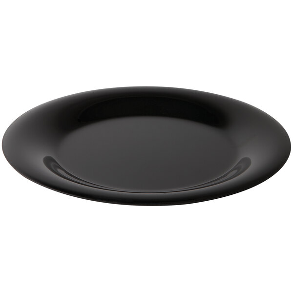 GET WP-9-BK 9" Black Elegance Wide Rim Black Plate - 24/Case