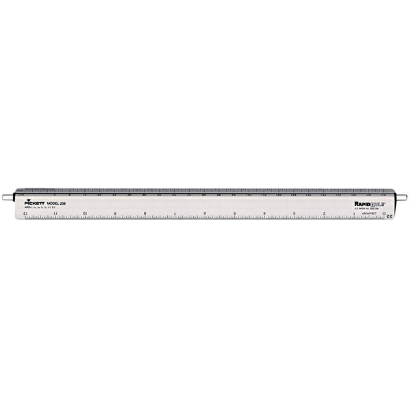 Chartpak 238 12" Silver Aluminum Adjustable Architect's Ruler