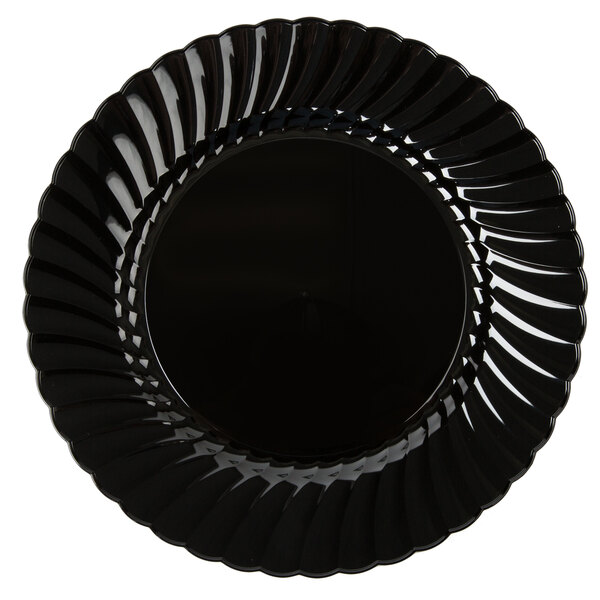 WNA Comet CW9180BK Classicware 9" Black Plastic Plate - 18/Pack