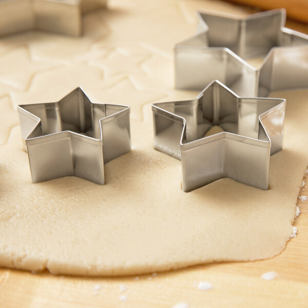 Ateco 7805 6-Piece Stainless Steel Plain Star Cutter Set