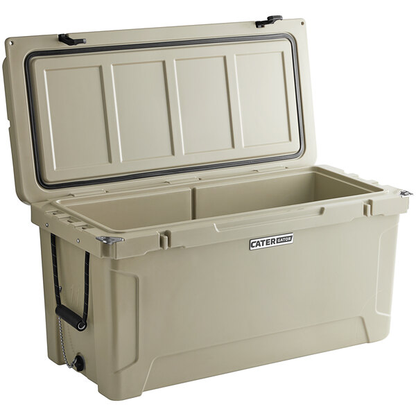 CaterGator CG100TAN Tan 110 Qt. Rotomolded Extreme Outdoor Cooler / Ice ...