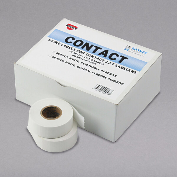 Garvey 090947 Consolidated 7/16" x 13/16" White 1,200-Count One-Line ...