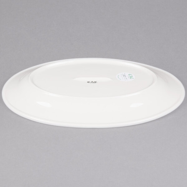 CAC GAD-91 Garden State 18" Bone White Oval Porcelain Platter - 6/Case