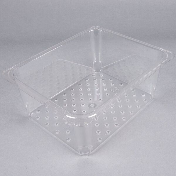 Cambro 25CLRCW135 Camwear 1/2 Size Clear Polycarbonate Colander Pan - 5 ...