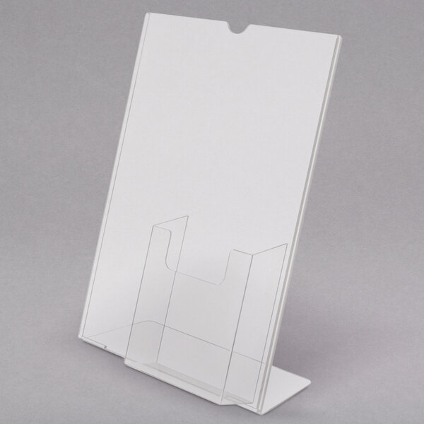 Deflecto 590501 Superior Image 8 1/2" x 11" Clear Slanted Sign Holder ...