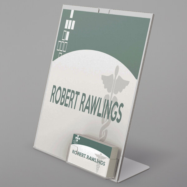 Deflecto 590601 Superior Image 8 1/2" x 11" Clear Slanted Sign Holder ...