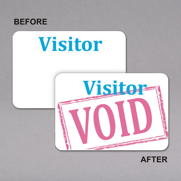 C-Line Products 97005 3" x 2" White / Blue Self-Expiring Adhesive ...