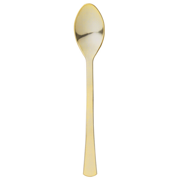 Fineline 7501 Golden Secrets 4" Gold Look Plastic Tiny Tasting Spoon ...